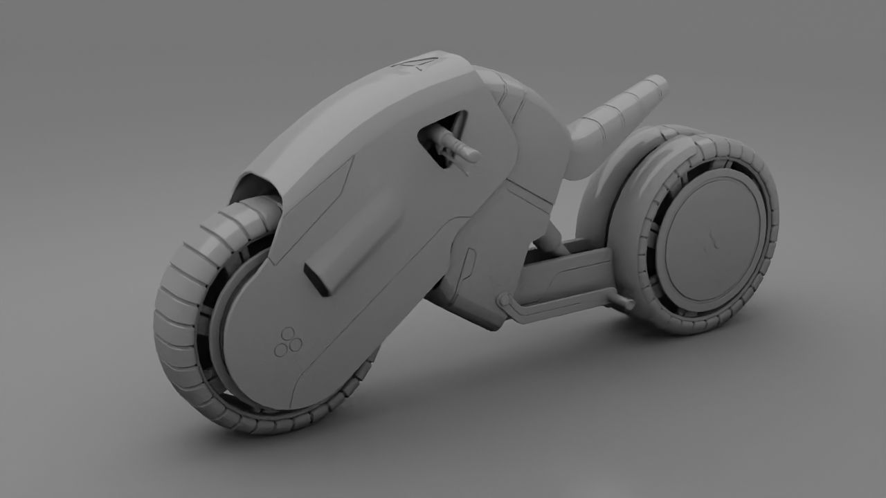 sci-fi motorbike 3D model rigged | CGTrader