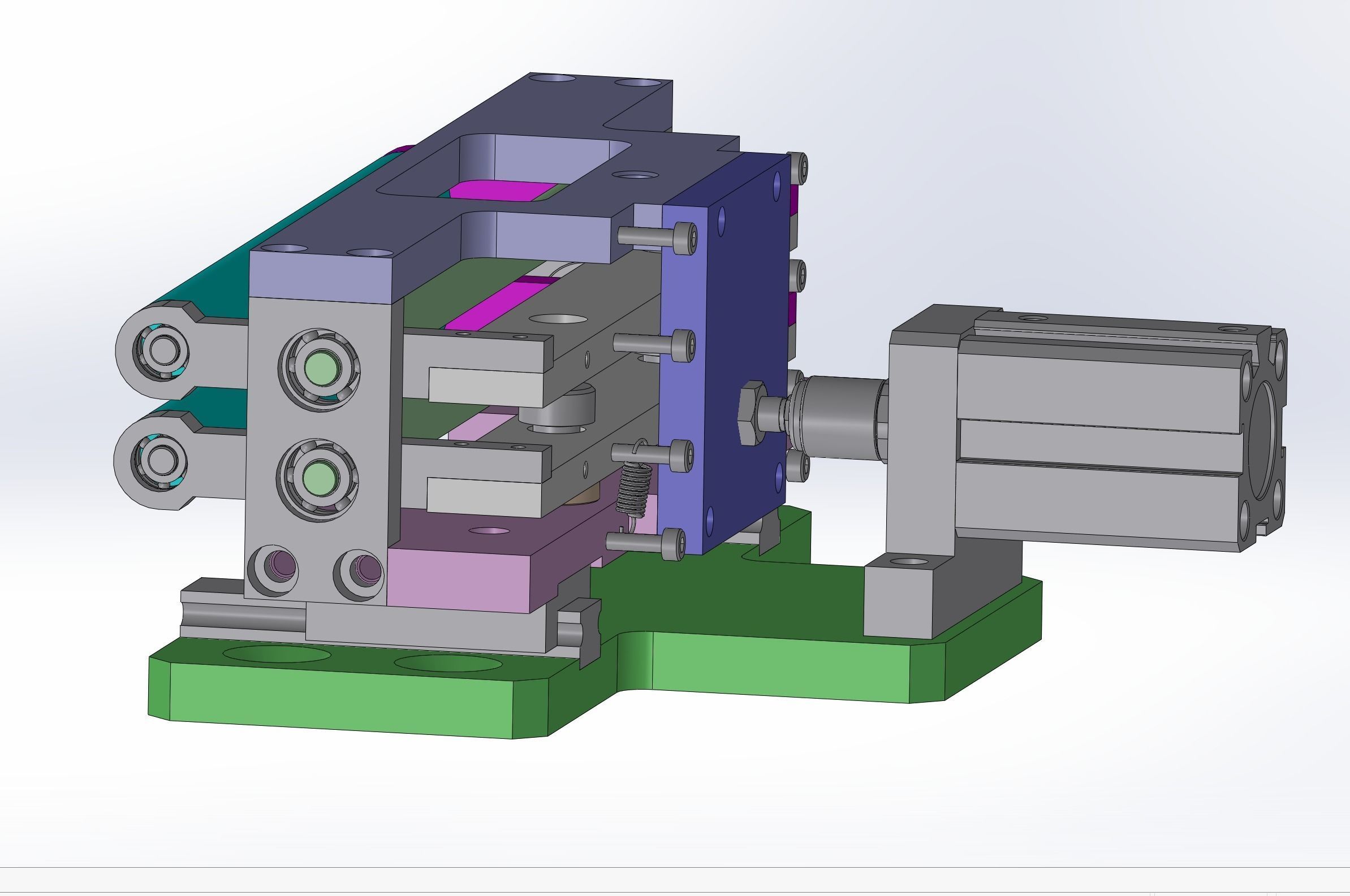 3D model Automation roll angle adjustment mechanism VR / AR / low-poly ...