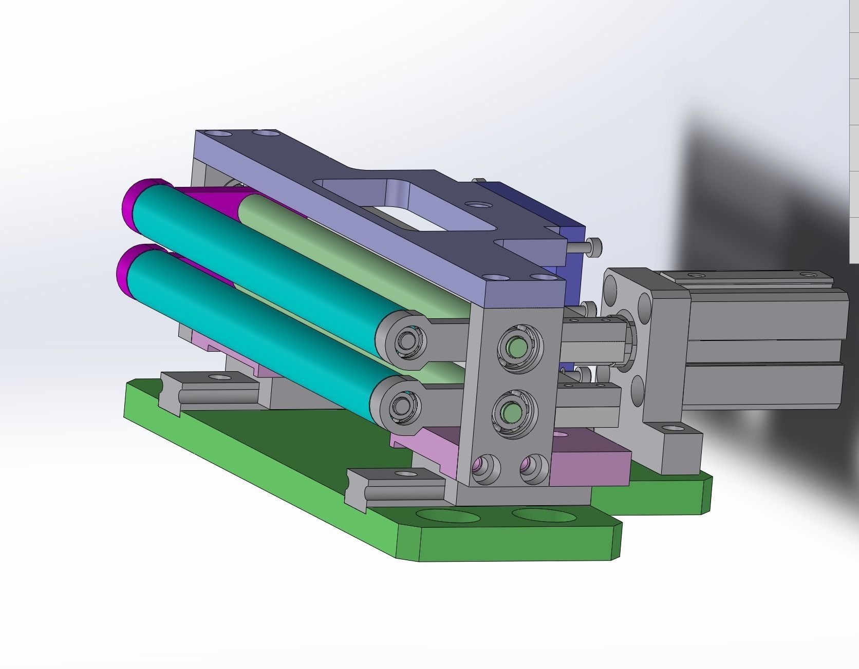 3D model Automation roll angle adjustment mechanism VR / AR / low-poly ...