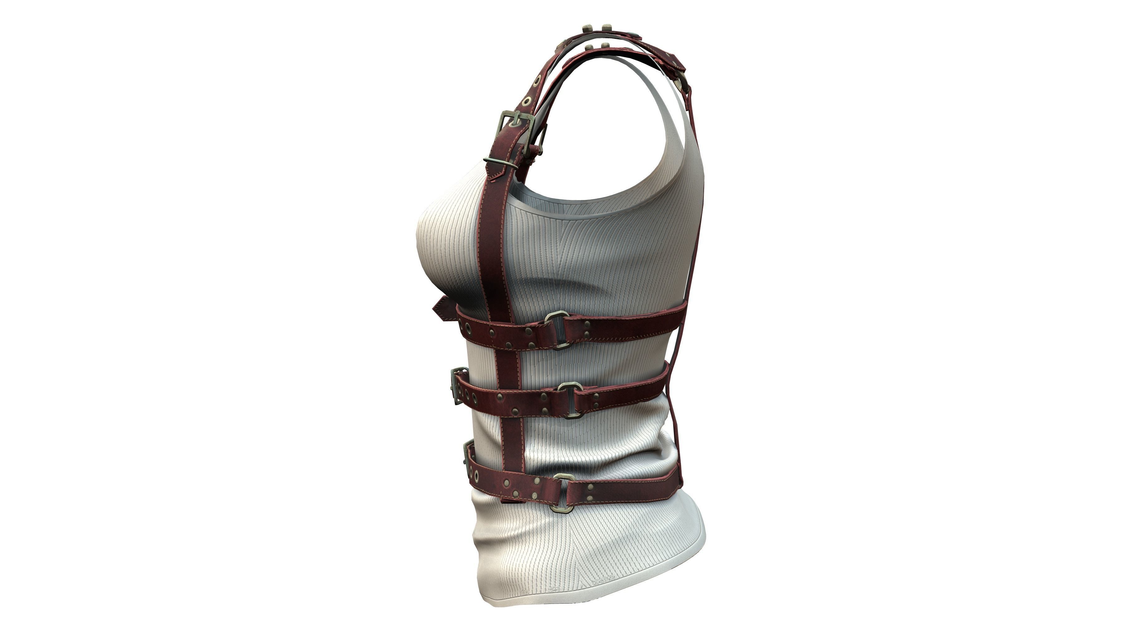 3D model Steampunk Leather Harness With Top VR / AR / low-poly | CGTrader