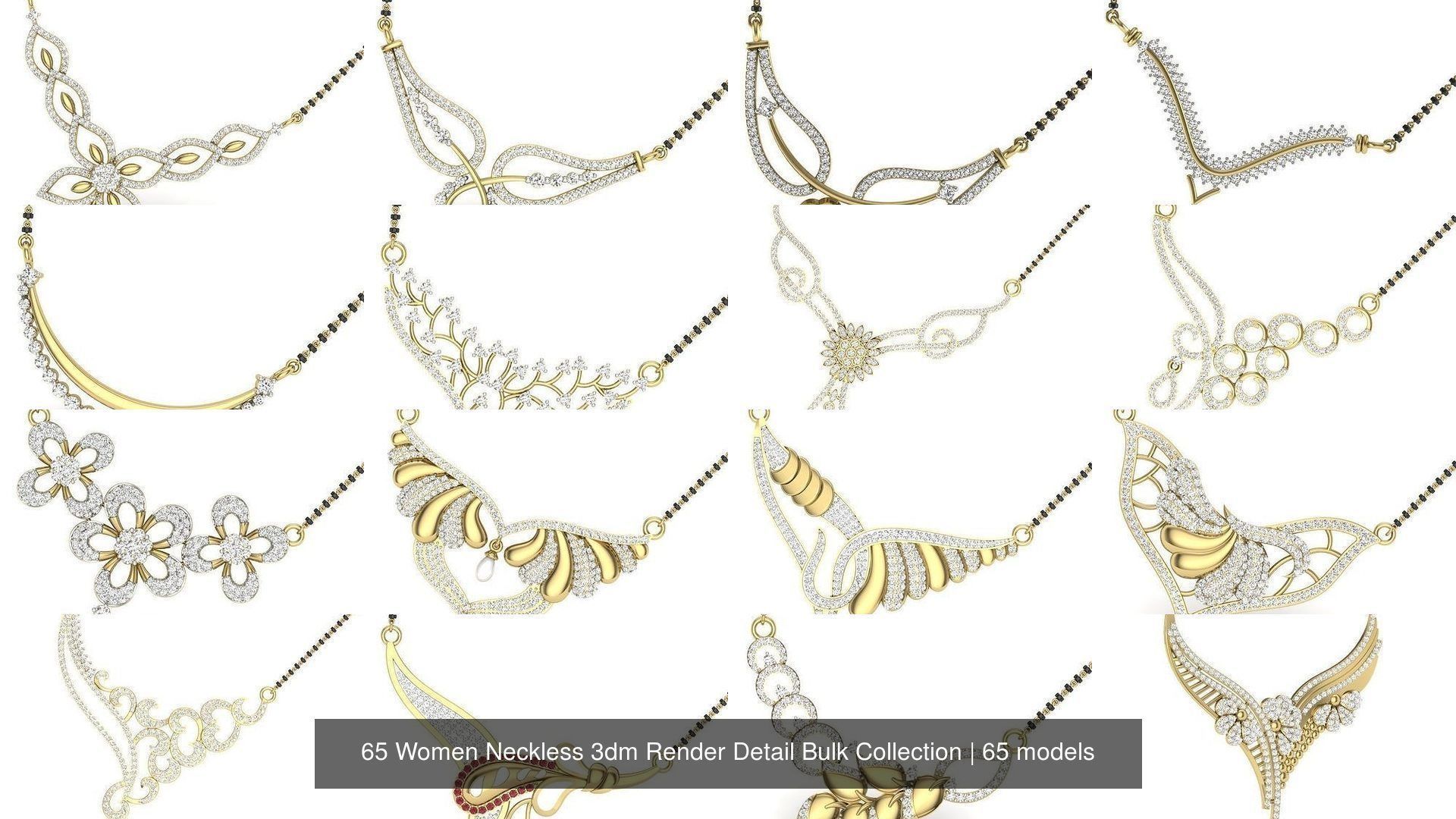 65 Women Neckless 3dm Render Detail Bulk Collection | CGTrader