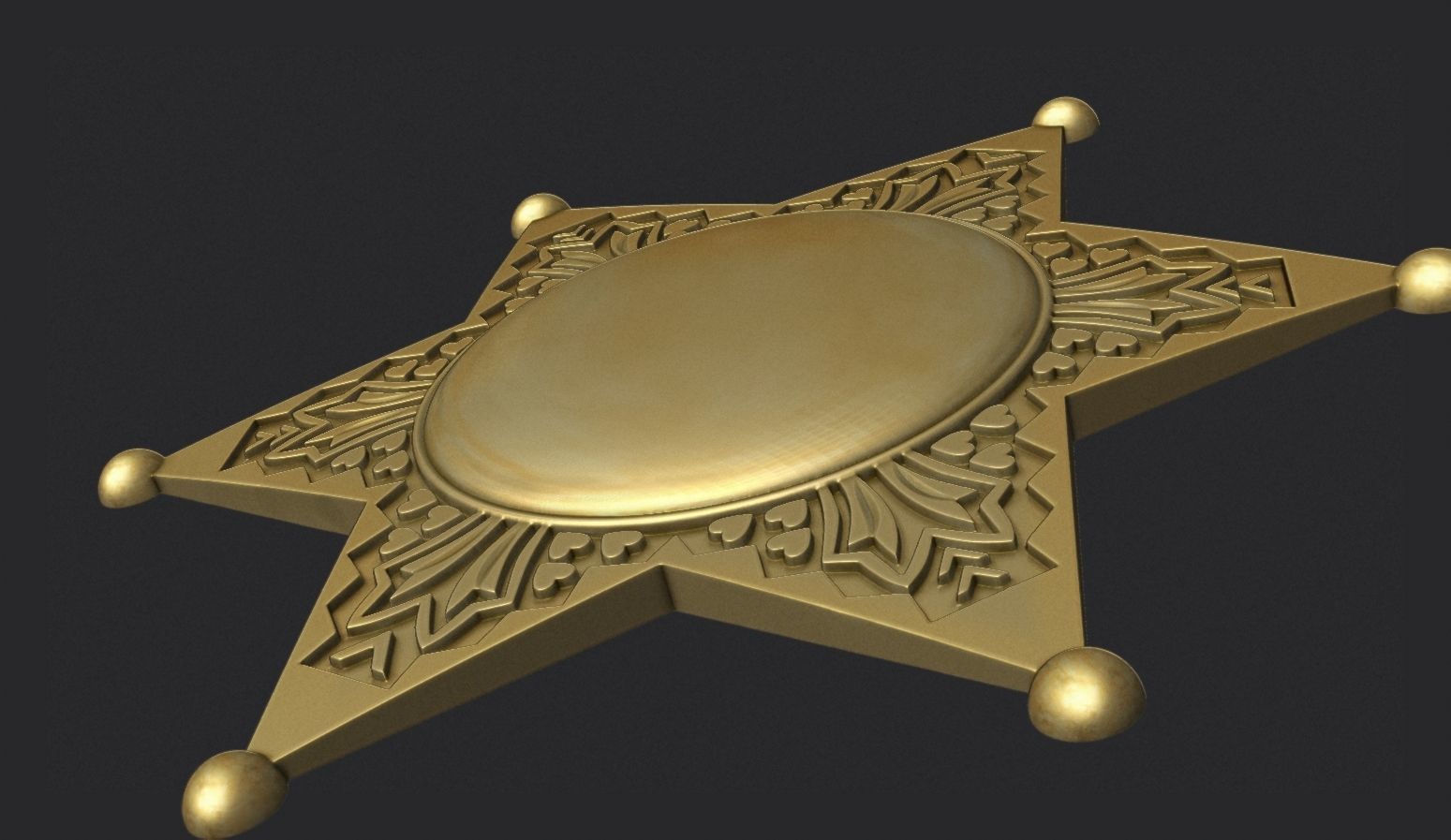 Sheriff Star Badge 3 3D model 3D printable | CGTrader