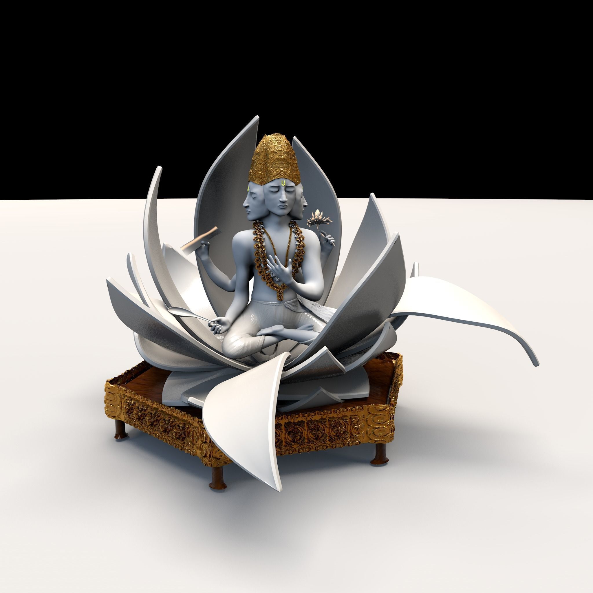 Lord Brahma 3D model | CGTrader