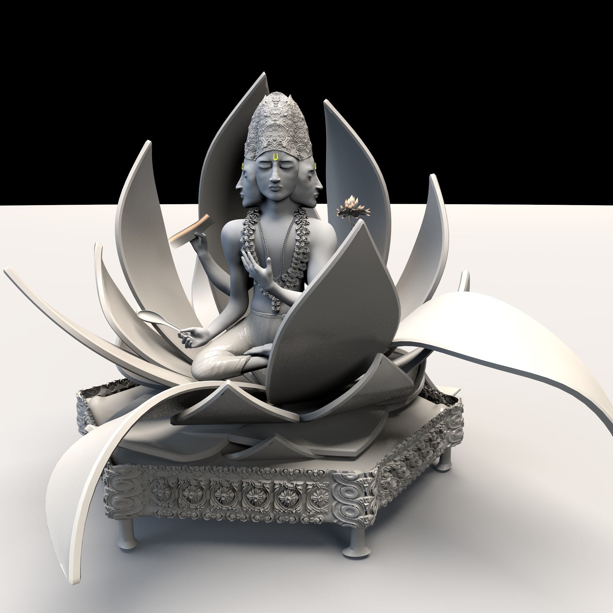 Lord Brahma 3D model | CGTrader