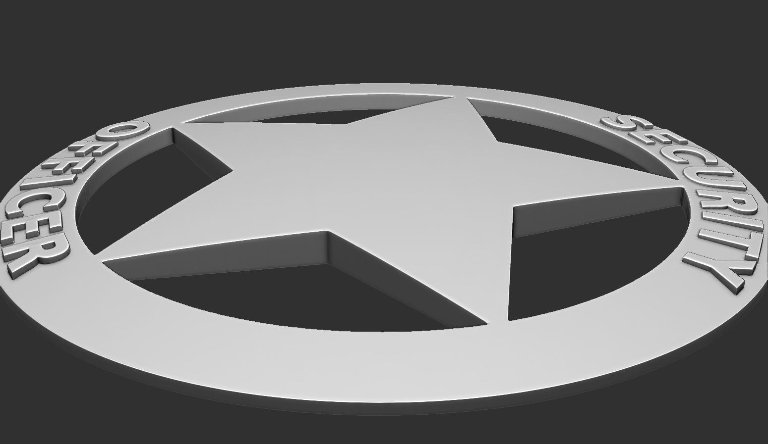 Security Officer Badge 3D model 3D printable | CGTrader
