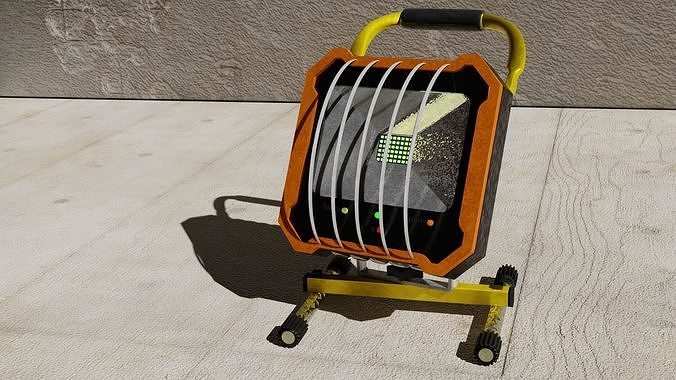construction spotlight 3D model | CGTrader