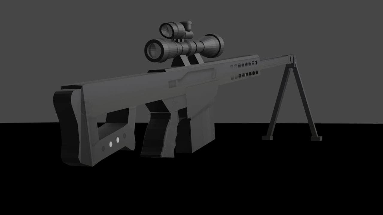 3D model Sniper rifle M107 VR / AR / low-poly | CGTrader