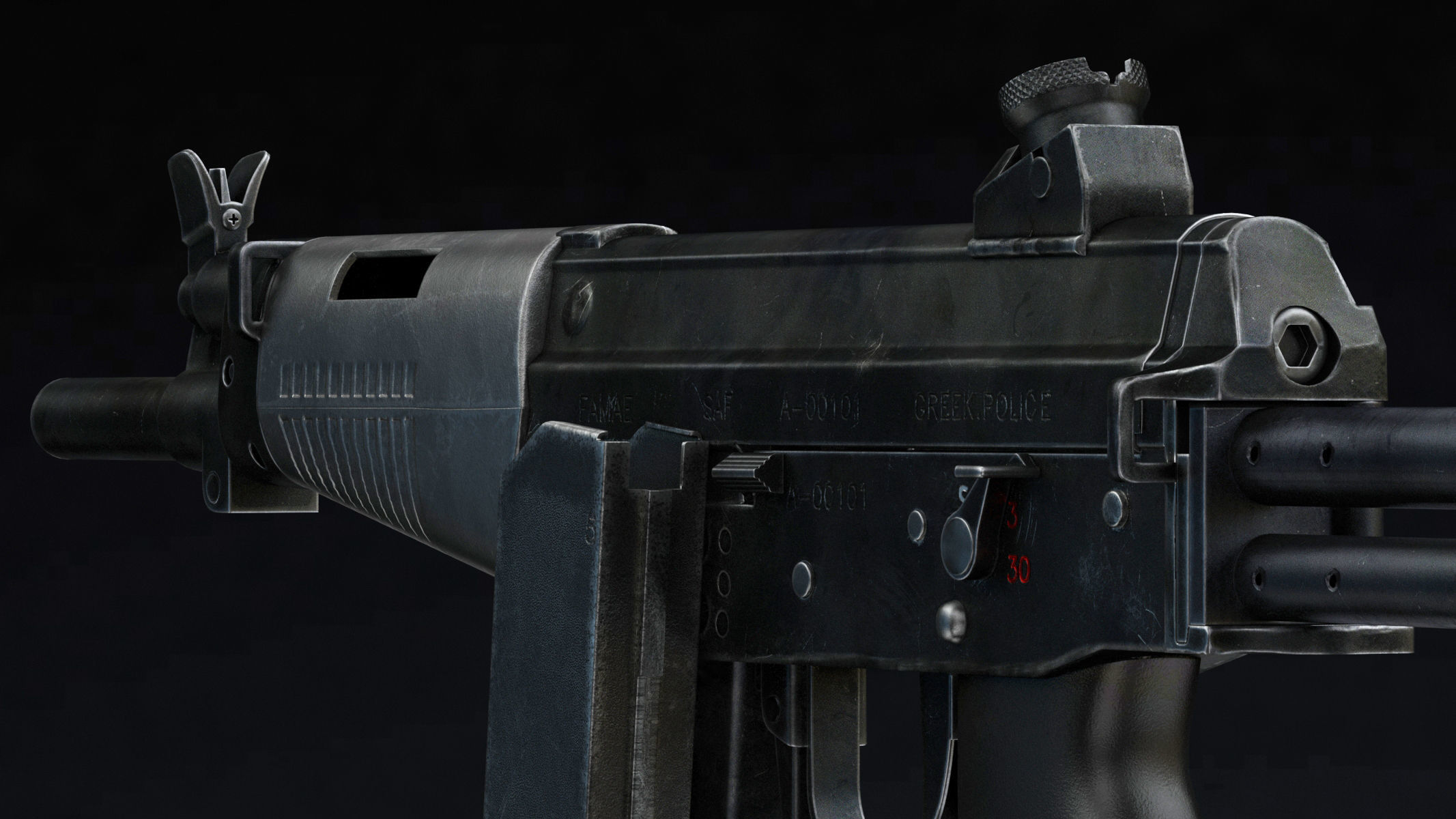 3D model FAMAE SAF Low Poly VR / AR / low-poly | CGTrader