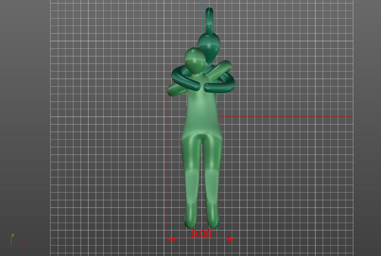 Friendship hug 3D model | CGTrader