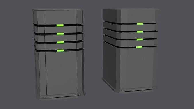 Low Poly Dedicated Server free 3D model | CGTrader