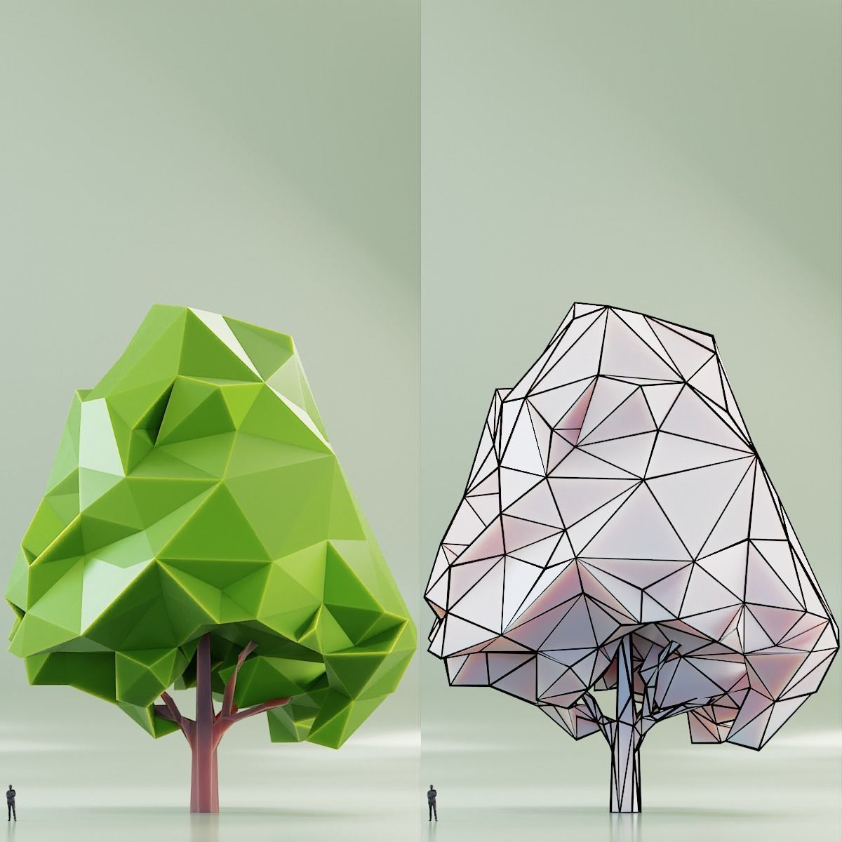 3D model Paper Trees VR / AR / low-poly | CGTrader