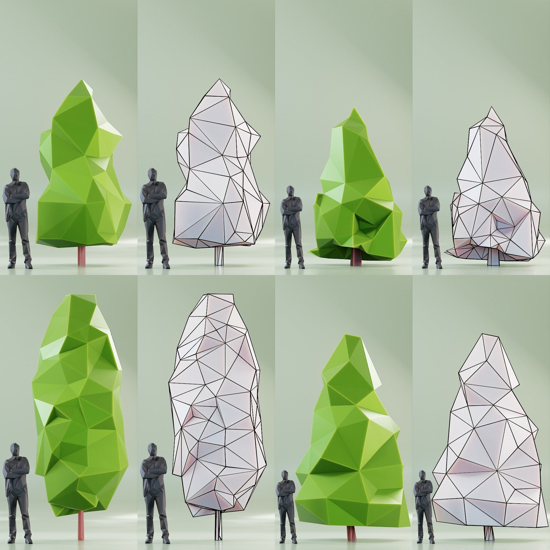 3D model Paper Trees VR / AR / low-poly | CGTrader