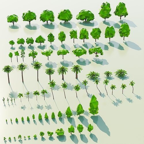 3D model Paper Trees VR / AR / low-poly | CGTrader