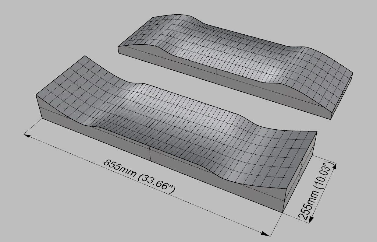 Skateboard Mold with High Concave- Ready to be milled 3D model | CGTrader