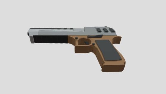 Low-Poly Deagle gun 3D model | CGTrader