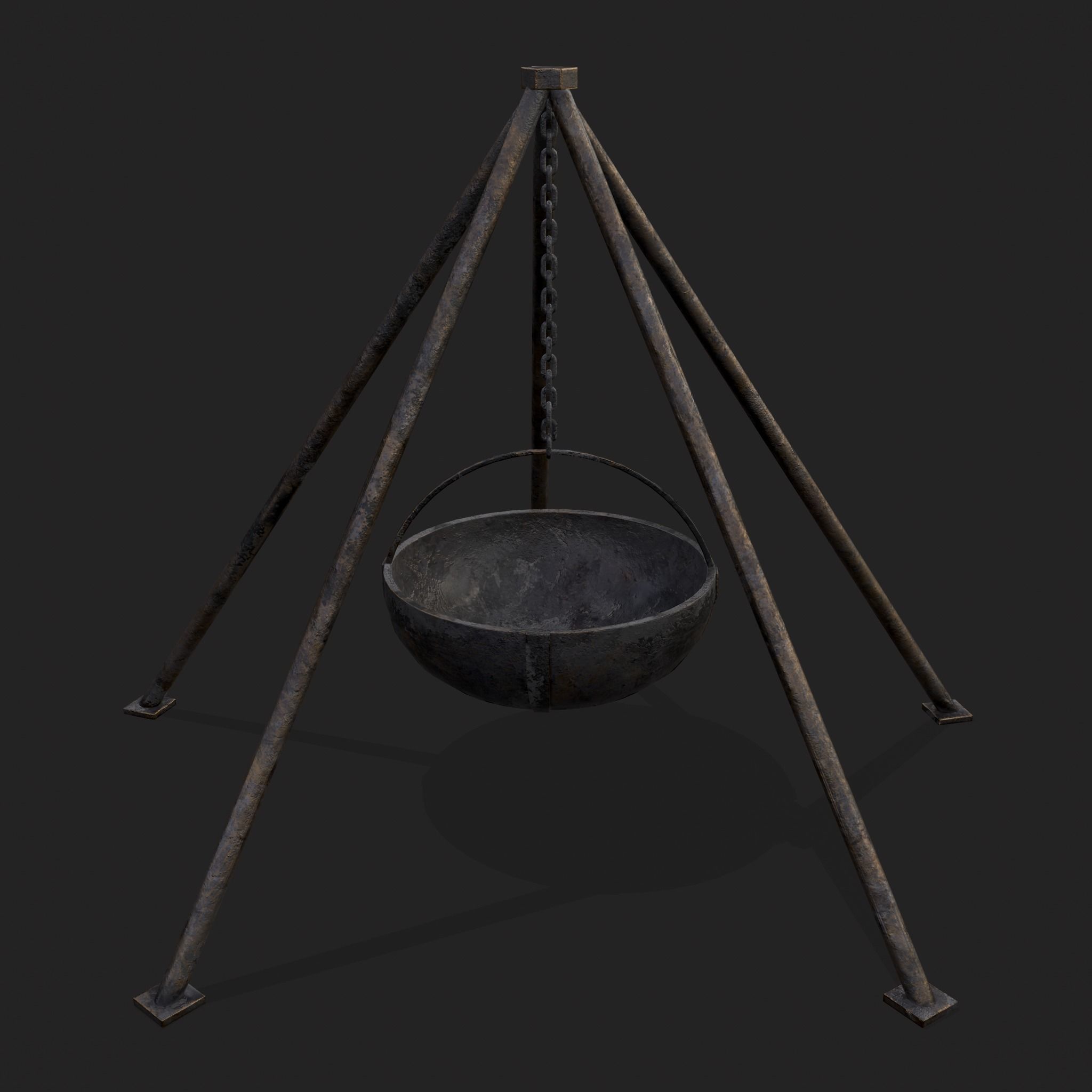 3D model Medieval Hanging Cauldron VR / AR / low-poly | CGTrader
