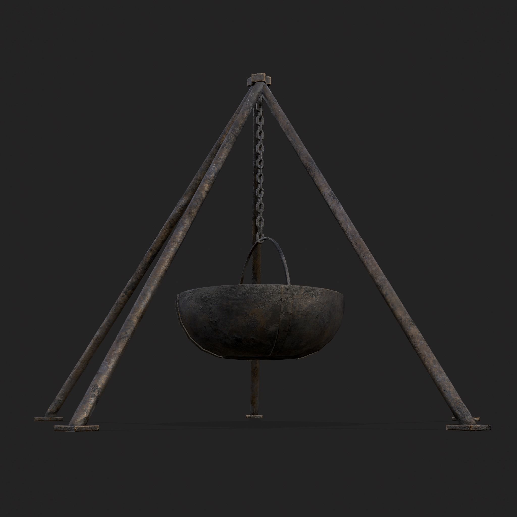 3D model Medieval Hanging Cauldron VR / AR / low-poly | CGTrader
