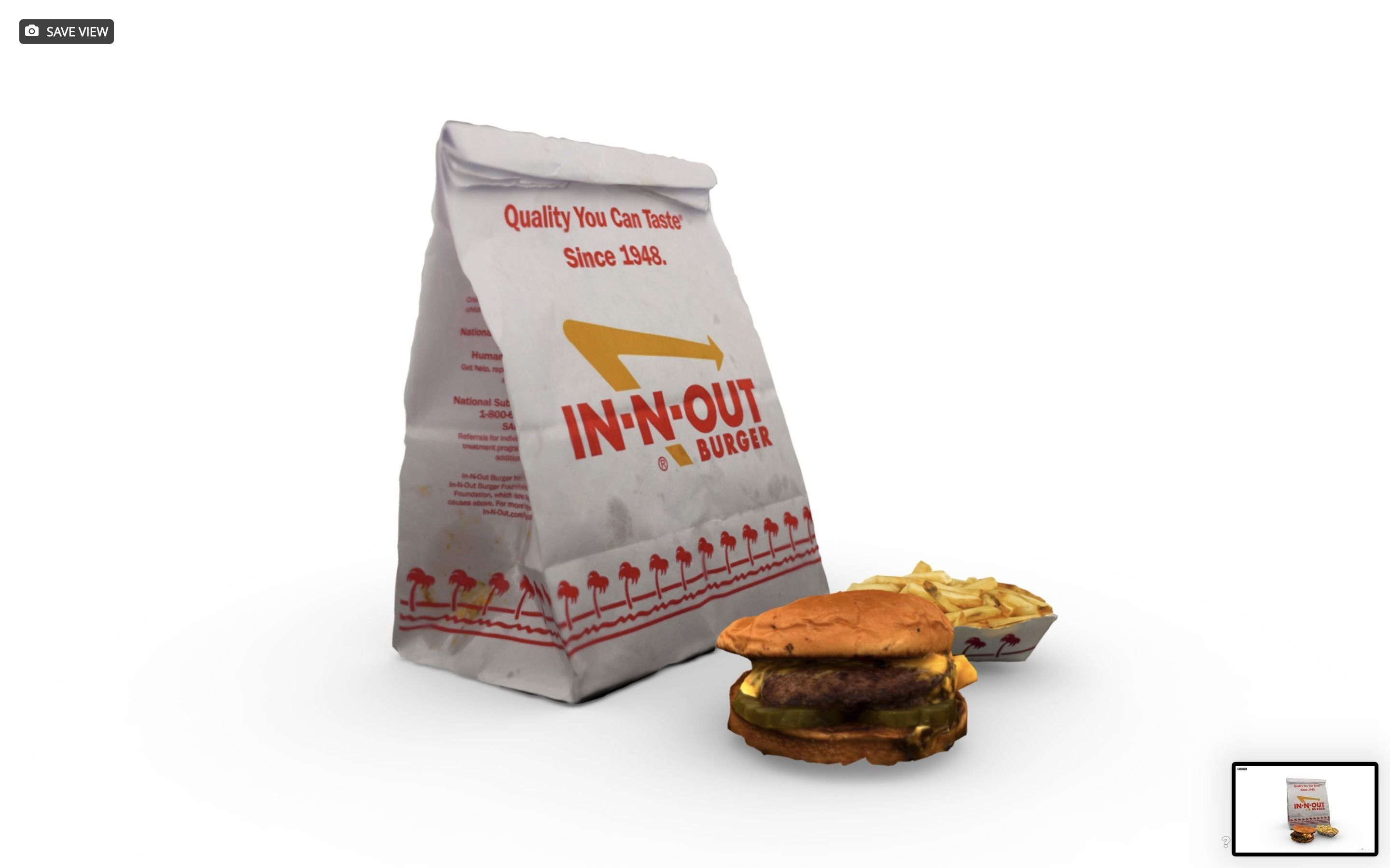 In-n-Out burger scan 3D model | CGTrader