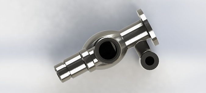 Flanged Valve Body 3D model | CGTrader