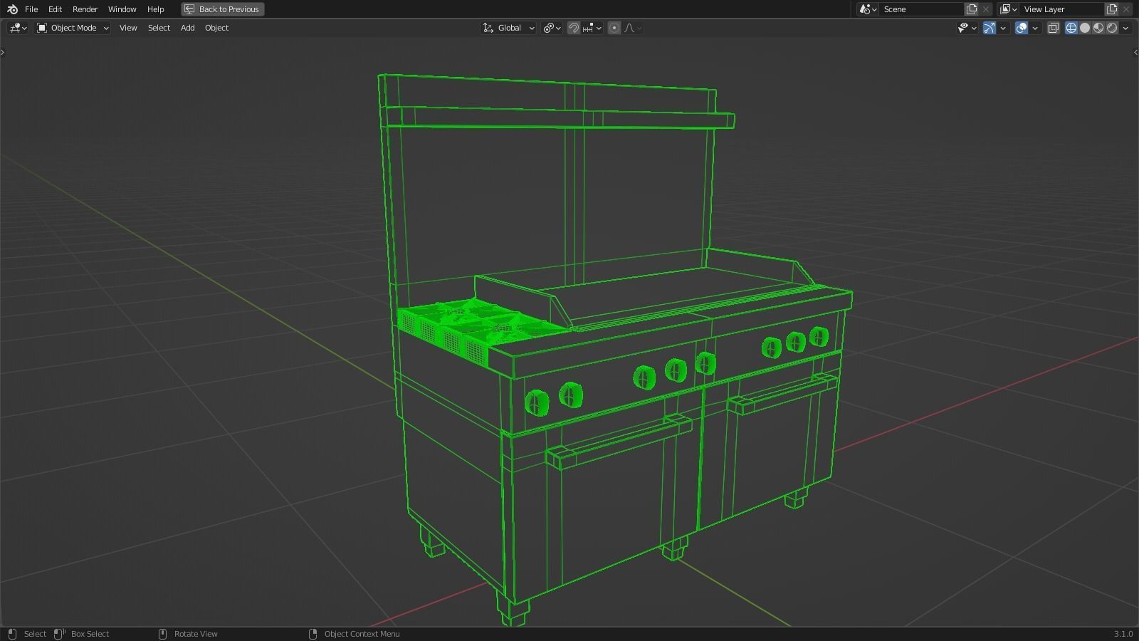 Kitchen range stove 3D model | CGTrader
