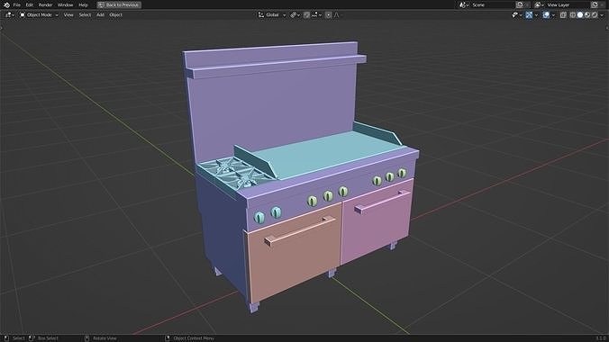 Kitchen range stove 3D model | CGTrader