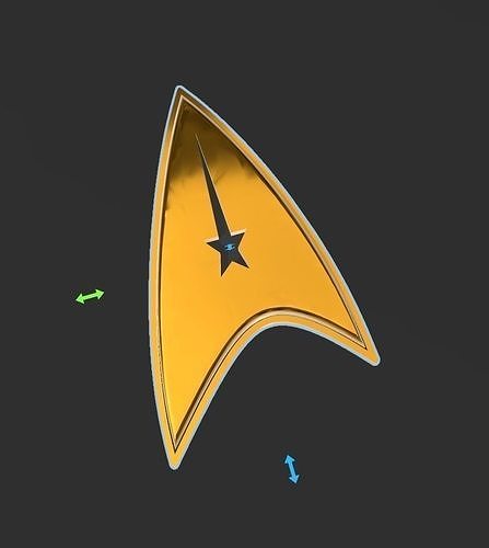 Star Trek Strange new worlds Badge 3D model 3D printable | CGTrader