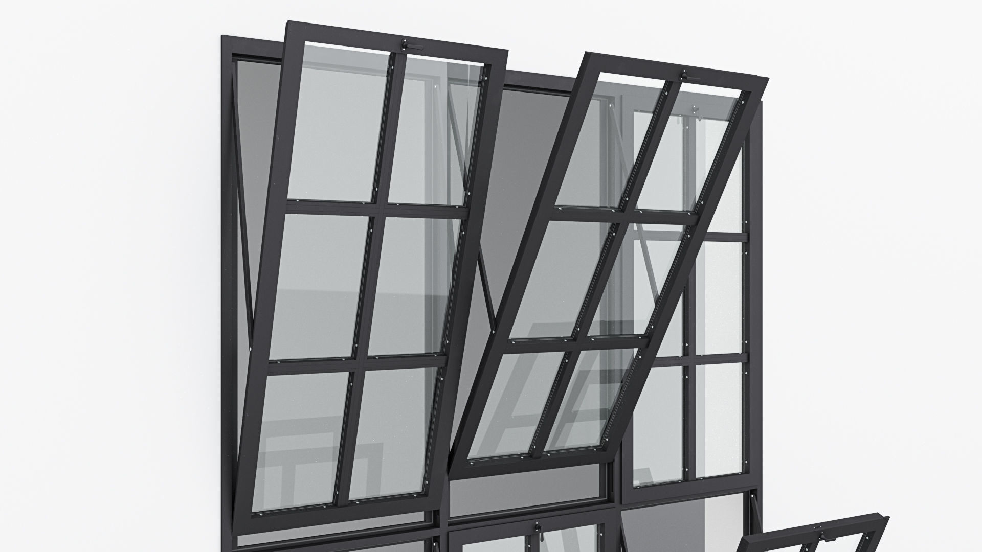 Collection Aluminium window x9 | CGTrader