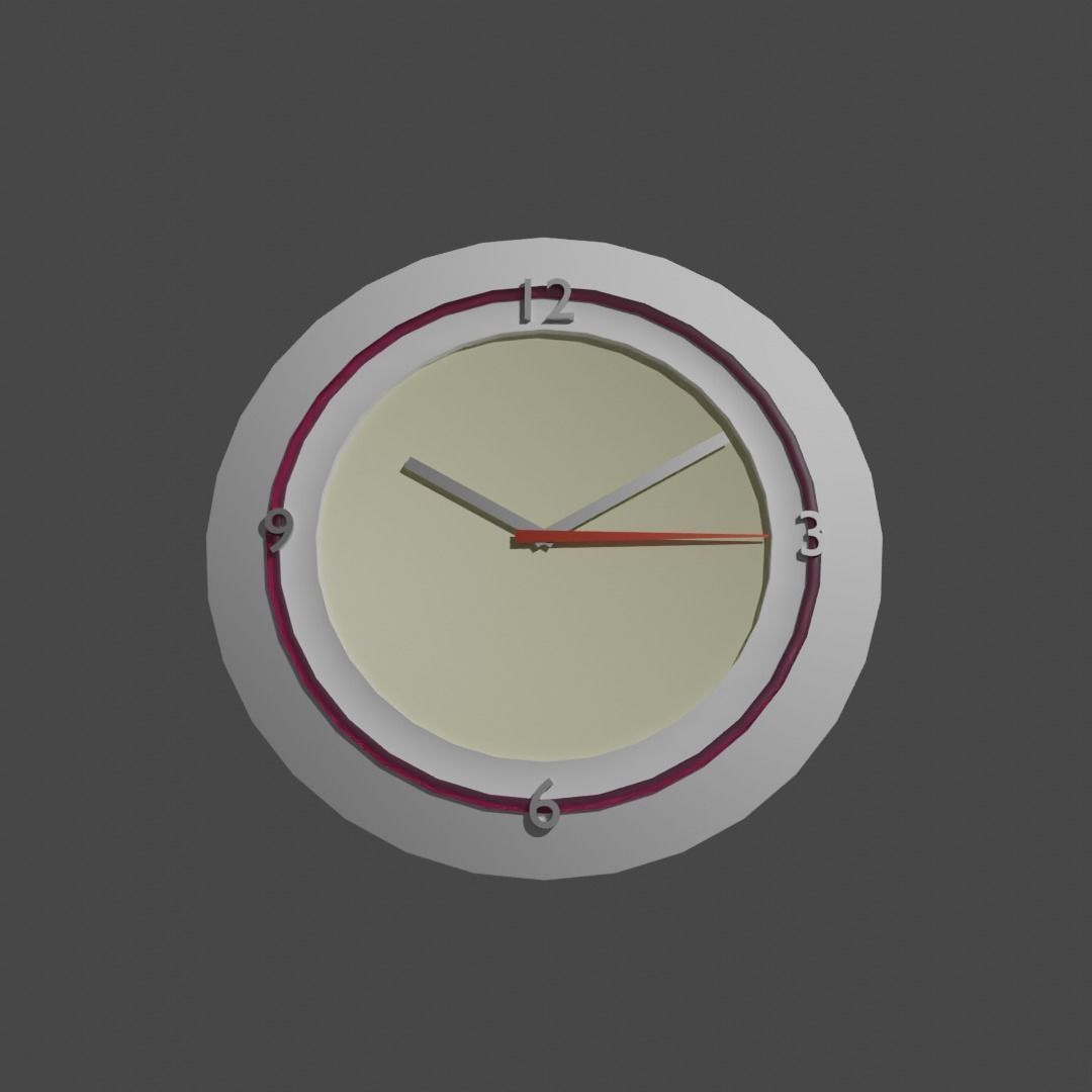 3D model Modern Analog Wall-Clock VR / AR / low-poly | CGTrader