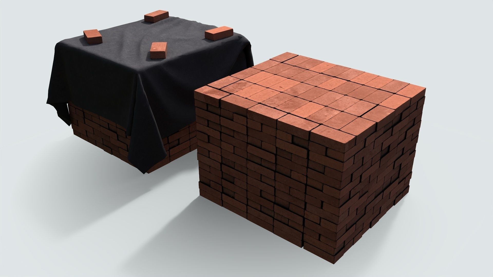 3D model Stack of bricks VR / AR / low-poly | CGTrader
