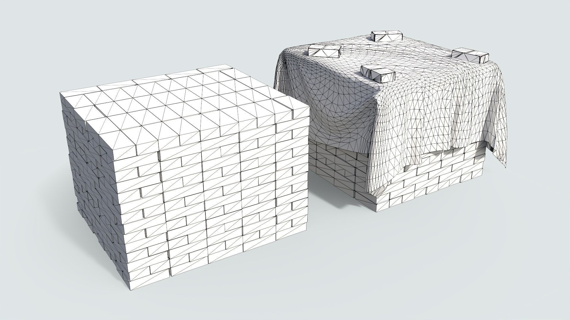 3D model Stack of bricks VR / AR / low-poly | CGTrader