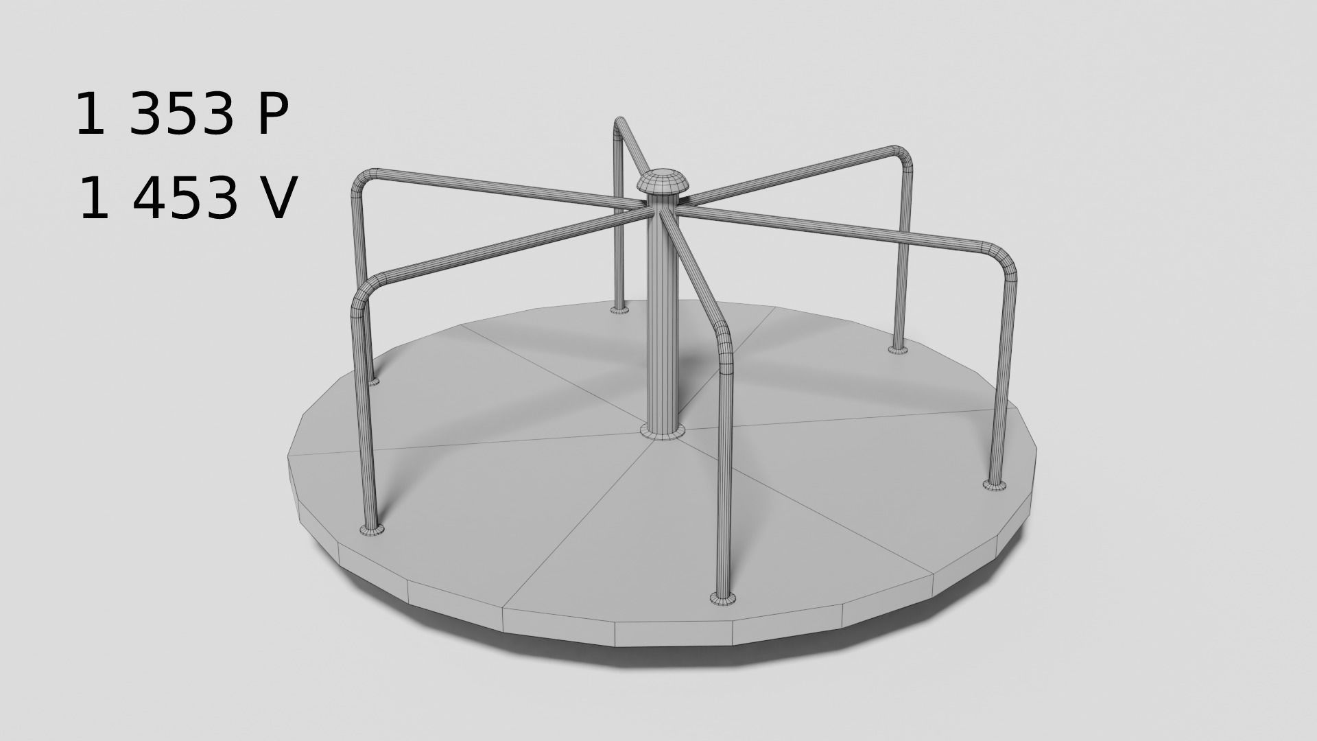3D model Playground Merry-Go-Rounds VR / AR / low-poly | CGTrader
