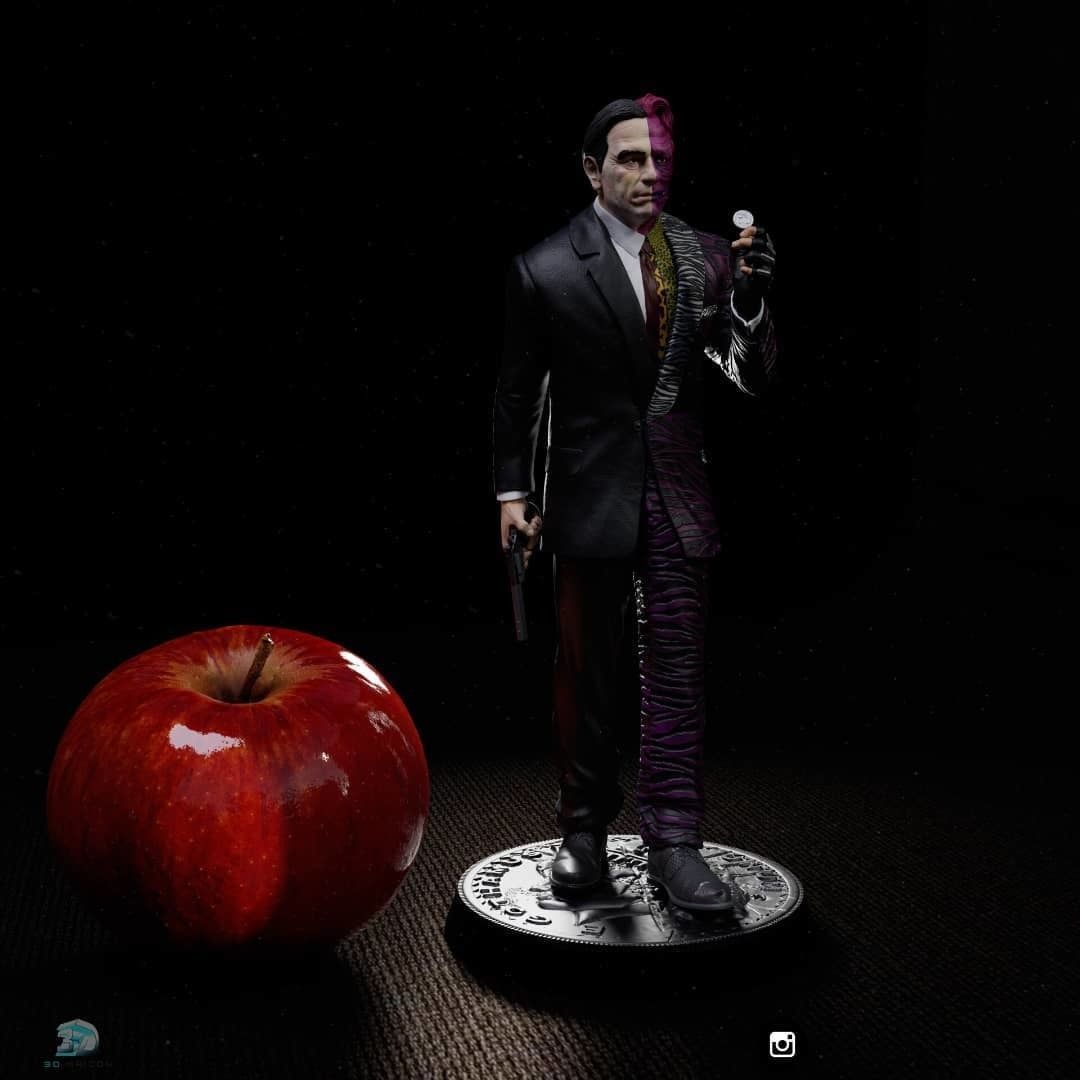 Two Face Batman forever 3D model 3D printable | CGTrader