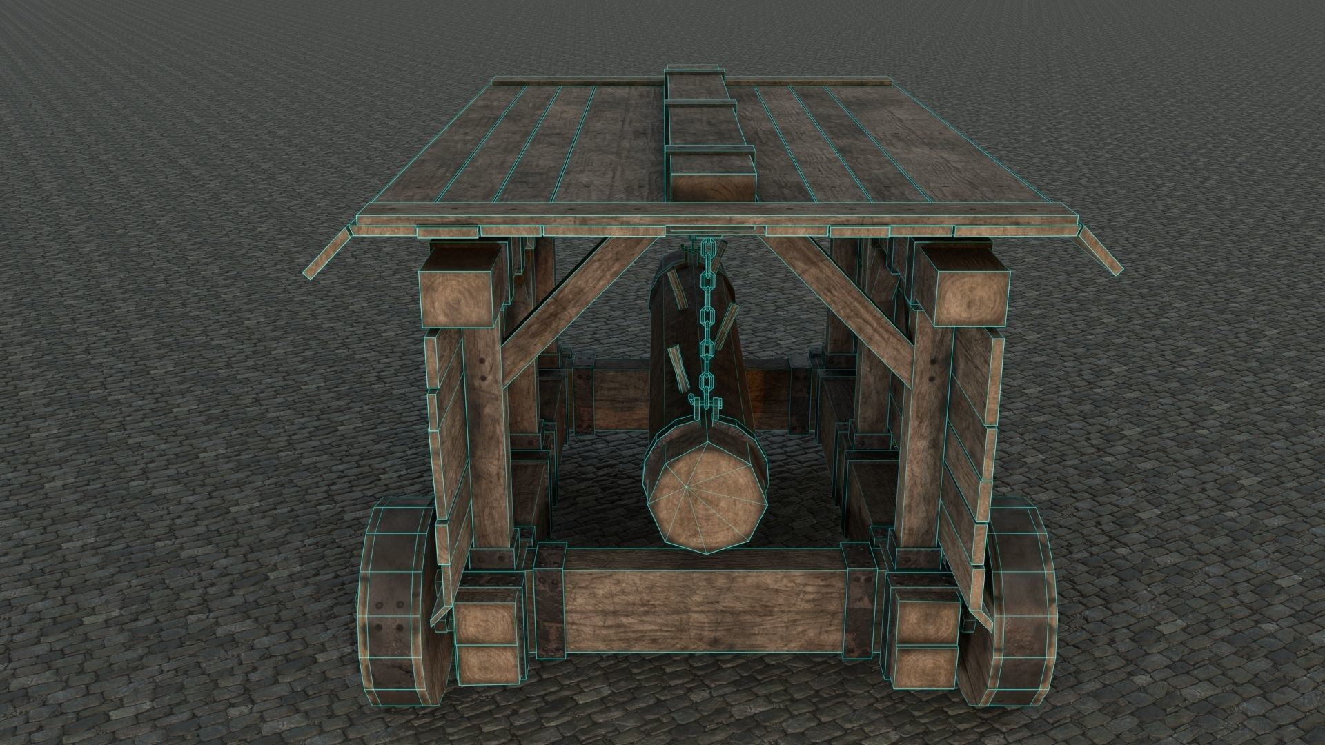 3D model Medieval Battering Ram low-poly PBR VR / AR / low-poly | CGTrader