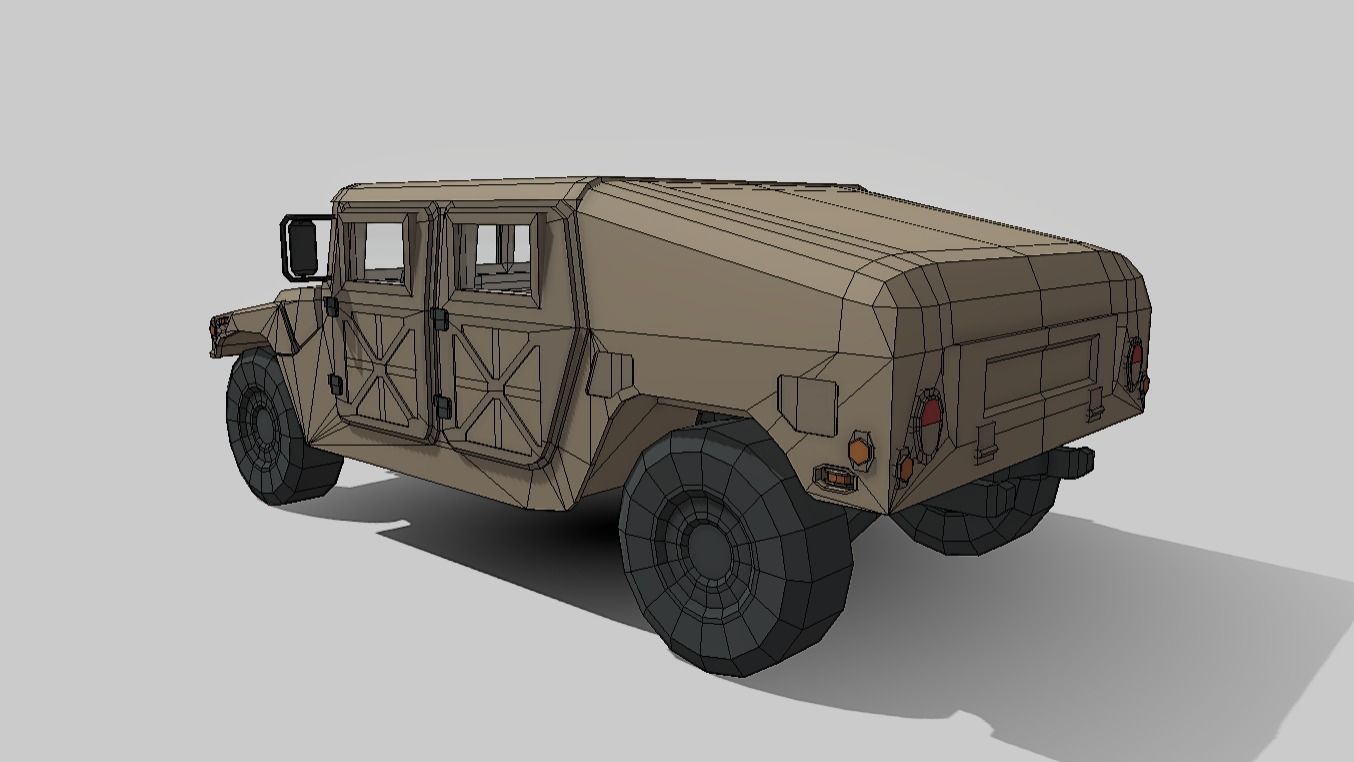 3D model Humvee Low Poly VR / AR / low-poly | CGTrader