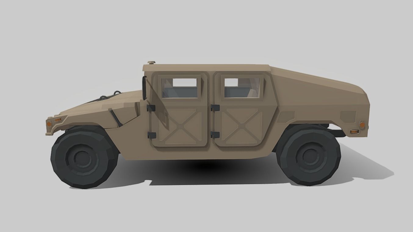 3D model Humvee Low Poly VR / AR / low-poly | CGTrader