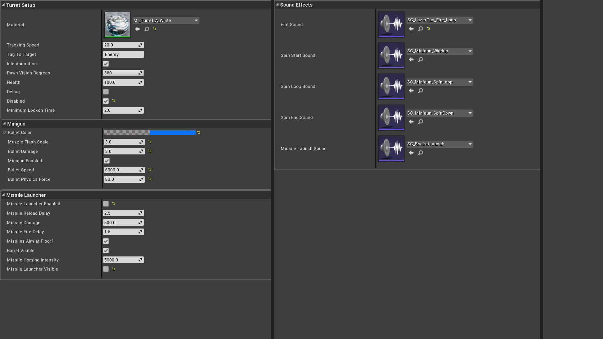 3D model Scifi Automated Turret Minigun and Rocket Missile Launcher ...