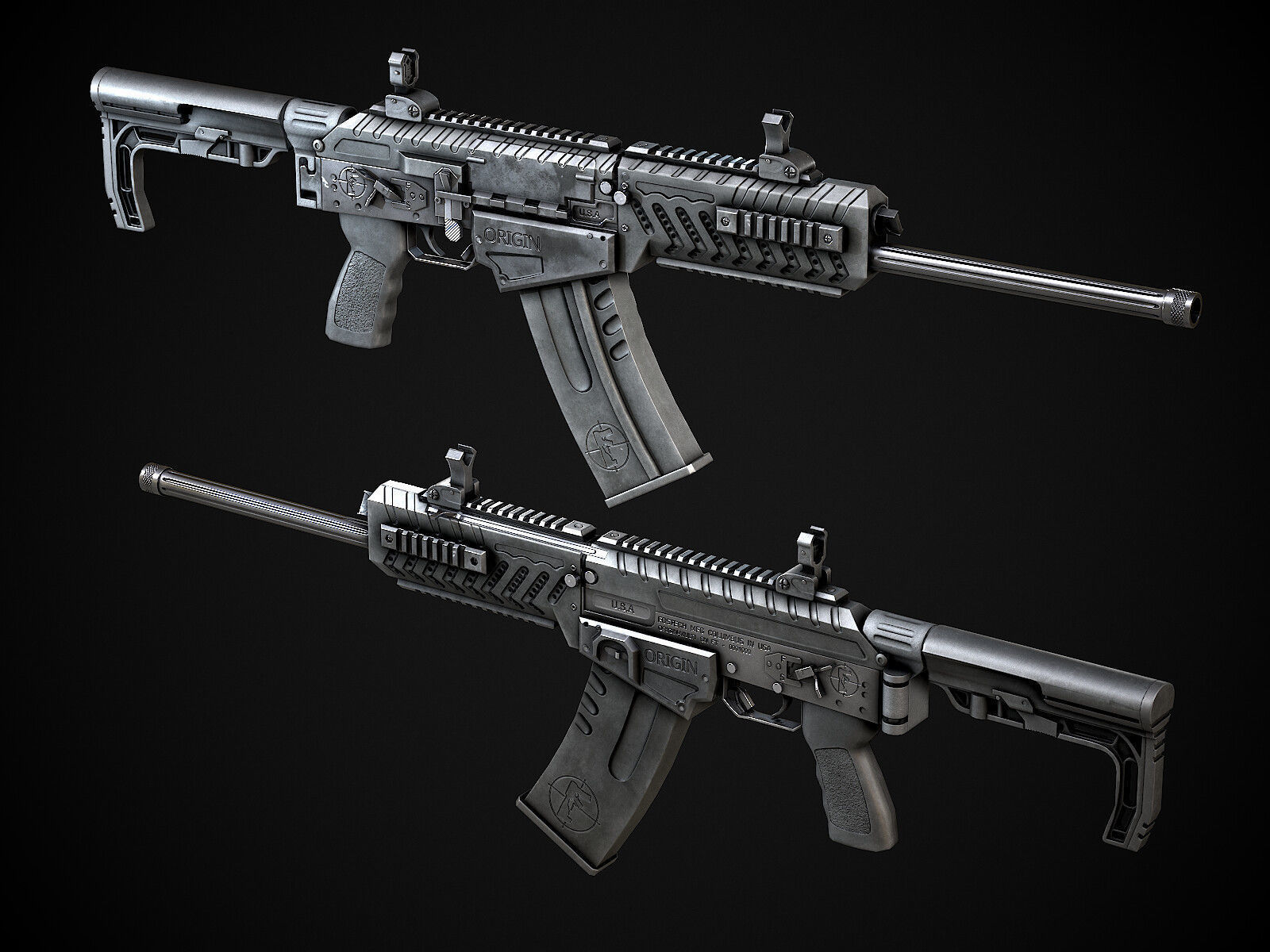 3D model AAA FOSTECH ORIGIN 12 Game Ready PBR VR / AR / low-poly | CGTrader