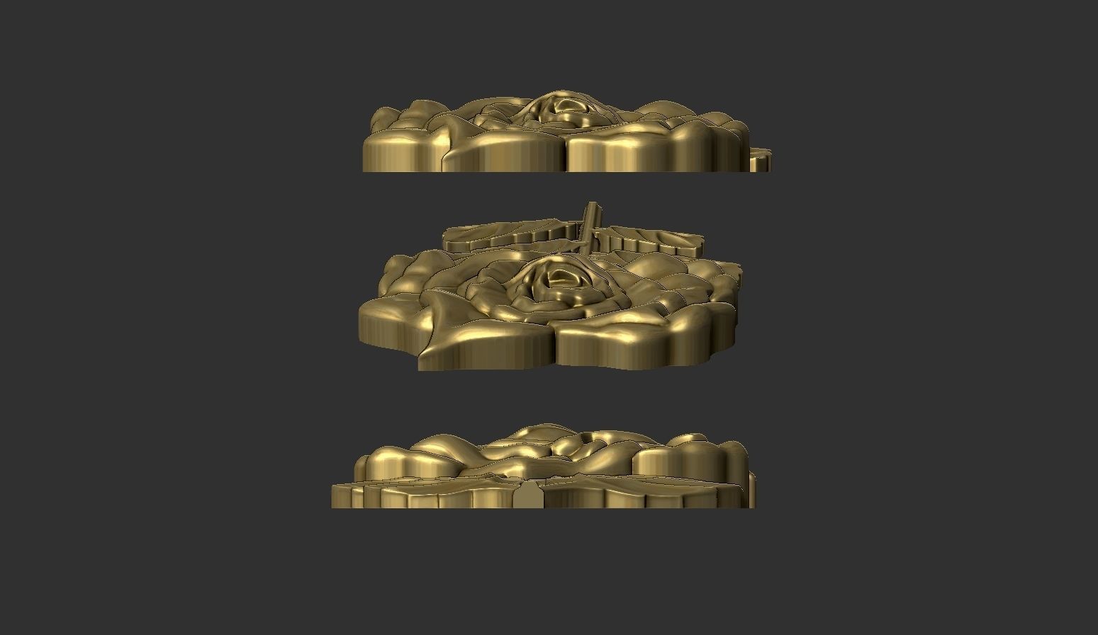 Rose relief 3D model 3D printable | CGTrader