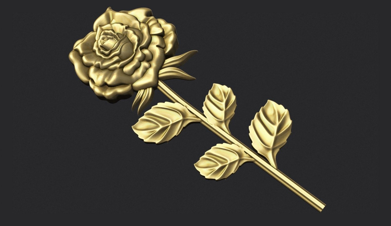 Rose relief 3D model 3D printable | CGTrader