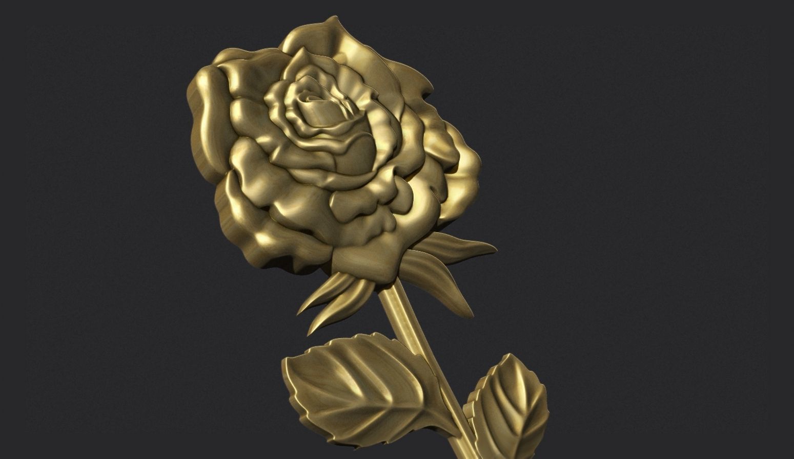 Rose relief 3D model 3D printable | CGTrader