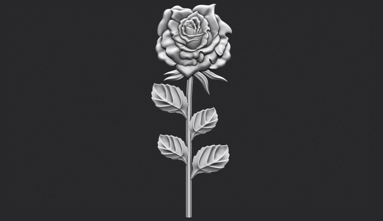 Rose relief 3D model 3D printable | CGTrader
