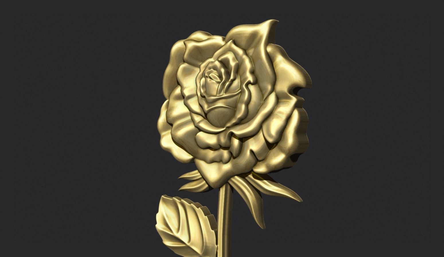 Rose relief 3D model 3D printable | CGTrader