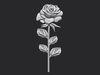 Rose relief 3D model 3D printable | CGTrader