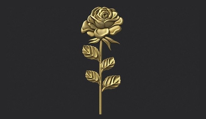 Rose relief 3D model 3D printable | CGTrader