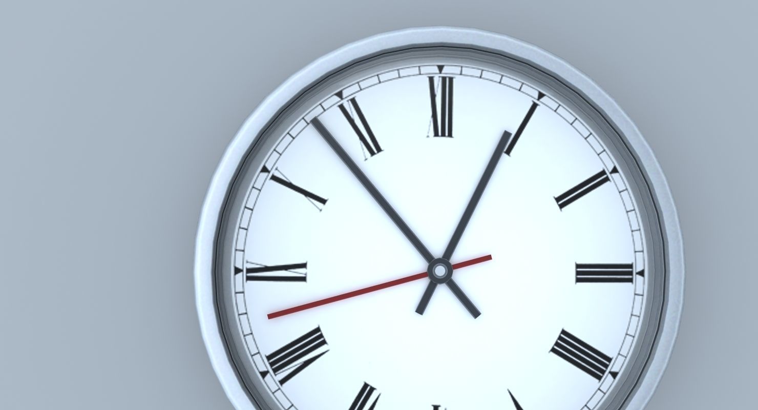 Animated Wall Clock 3D model animated rigged | CGTrader
