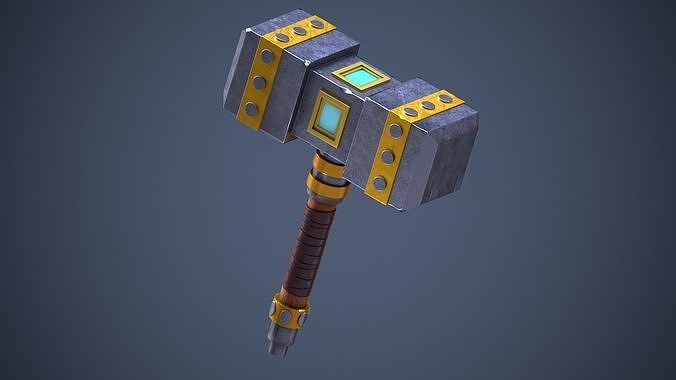 3D model Low-poly Fantasy Sledgehammer model VR / AR / low-poly | CGTrader