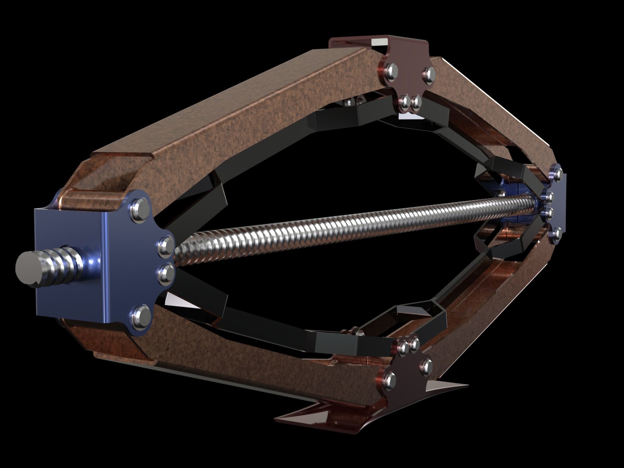 Screw Lifting Jack 3D model animated rigged | CGTrader