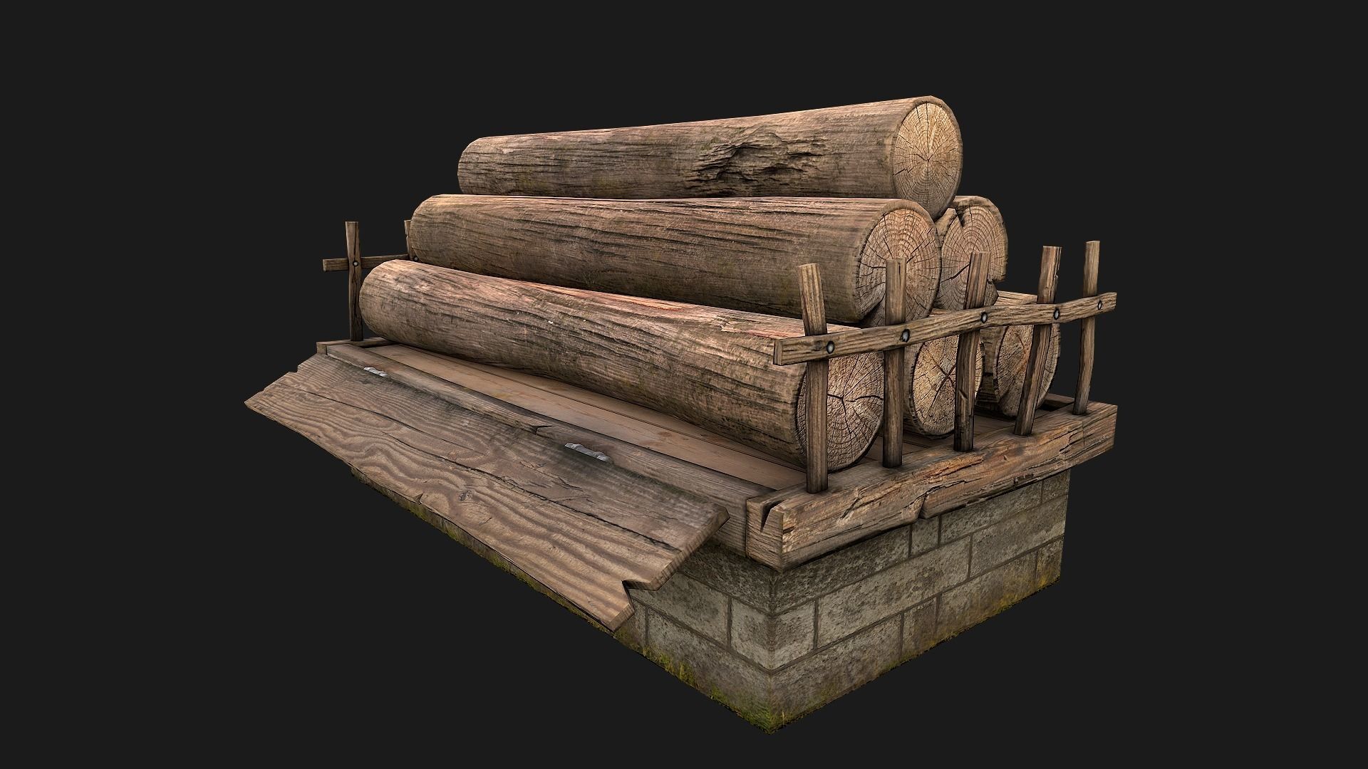 3D model Sawmill and Warehouse VR / AR / low-poly | CGTrader