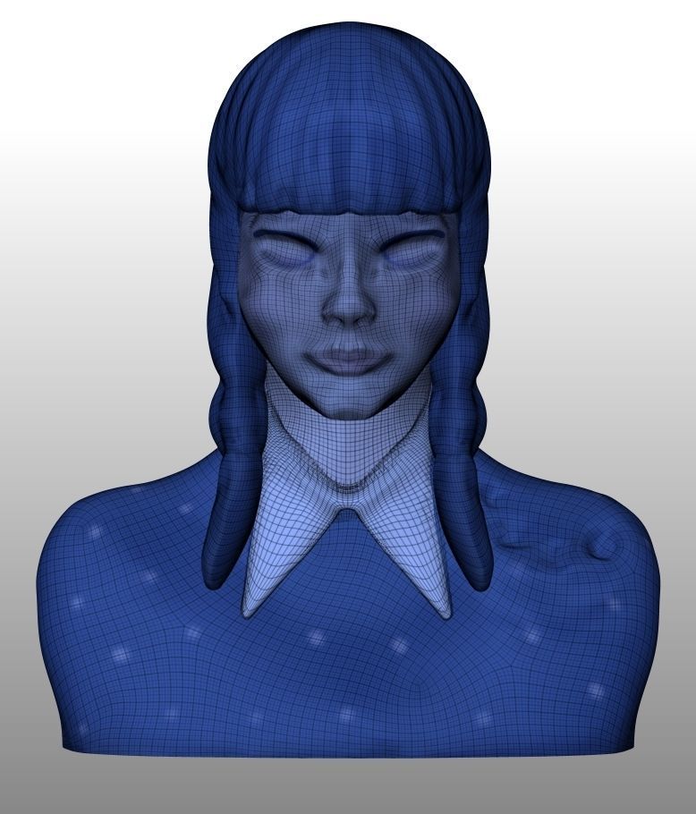 Wednesday Addams 3D model 3D printable | CGTrader