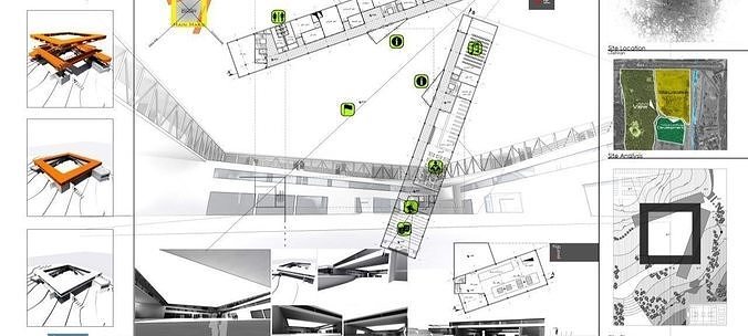 Three-dimensional and two-dimensional school project 3D model | CGTrader